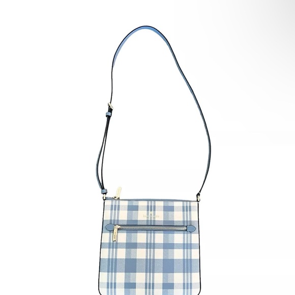 kate spade | Bags | Low Start Kate Spade Blue Plaid Crossbody Bag Nwot ...